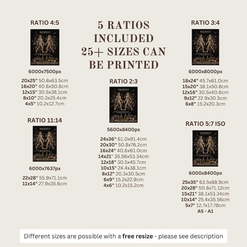 Gemini Twin Constellation Art With Occult Gothic Style Elements ...