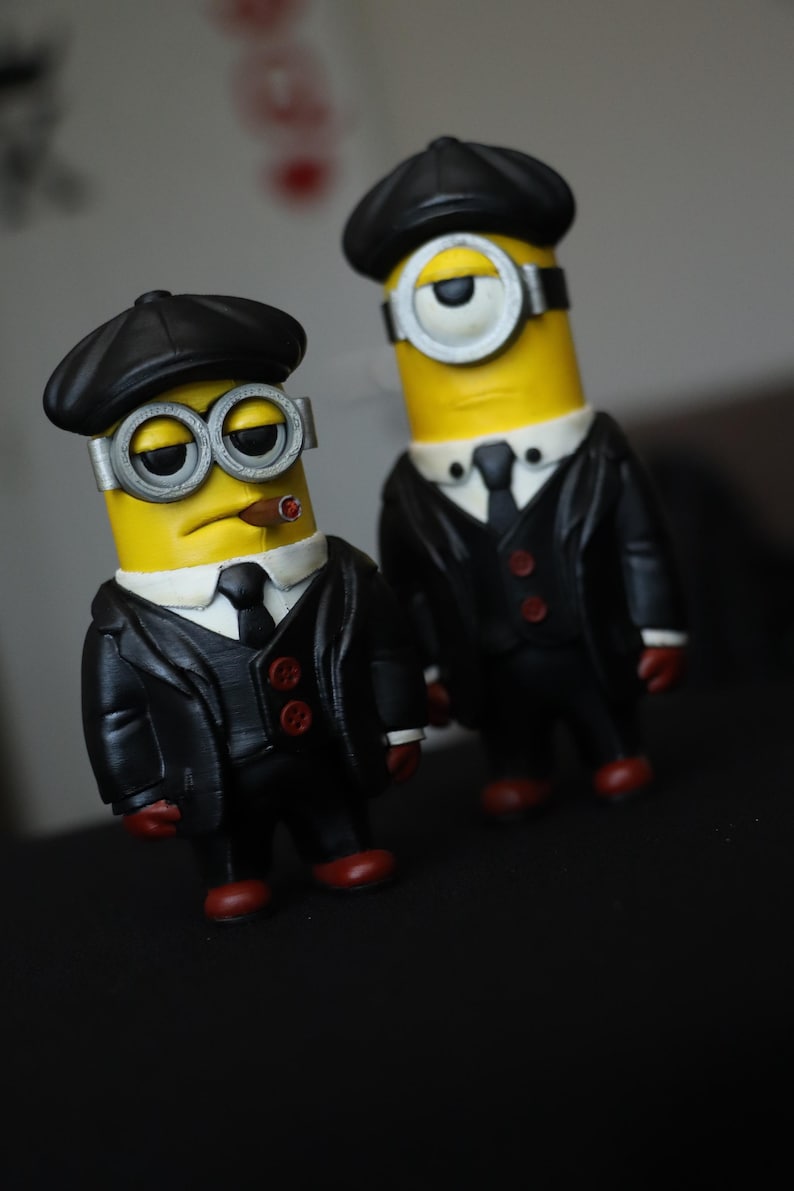 Peaky Blinders Minion Gangster Figurine Set Hand Painted 3D Printed ...