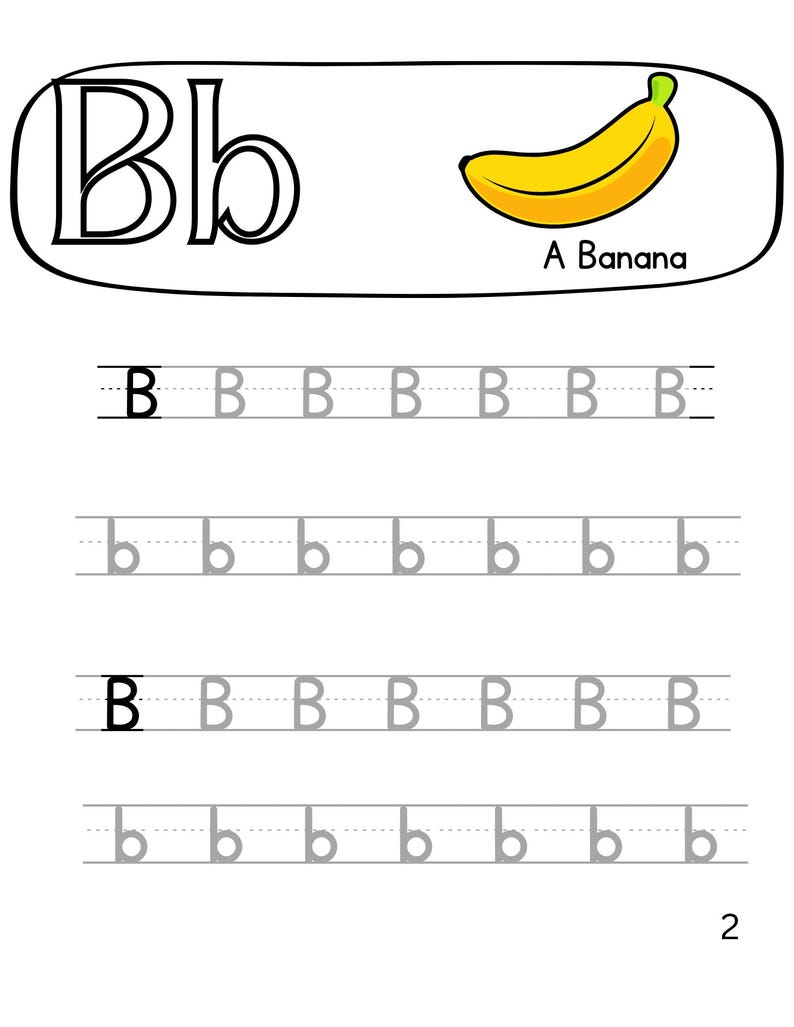 Alphabet Tracing Worksheets A-z/preschool Letter Practice/ Printable ...