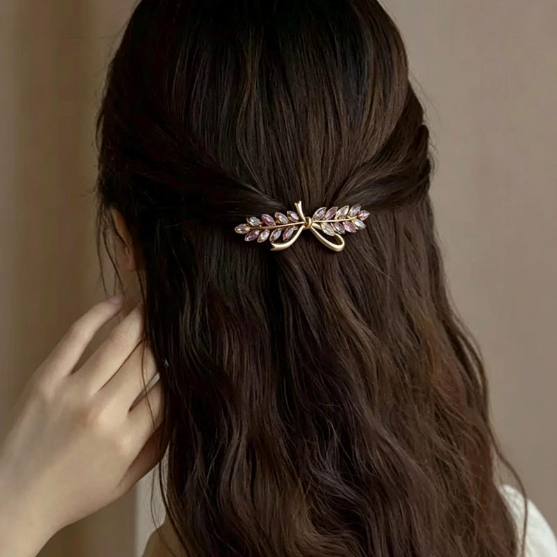 Vintage Leaf Barrettes - Etsy