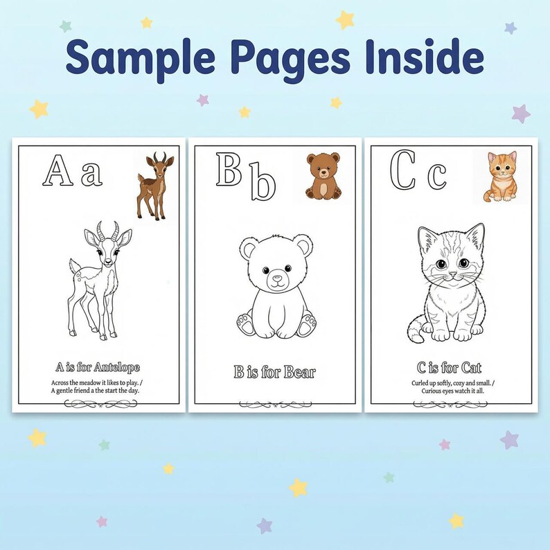 28-page Coloring Book PDF | Printable Digital Download for Kids - Etsy