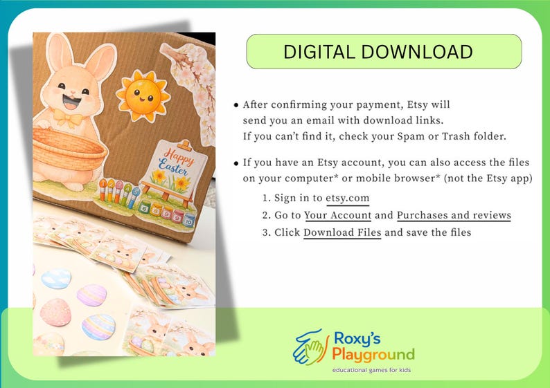 Easter Bunny Math Game, Egg Matching Toddler Activity (printable PDF ...