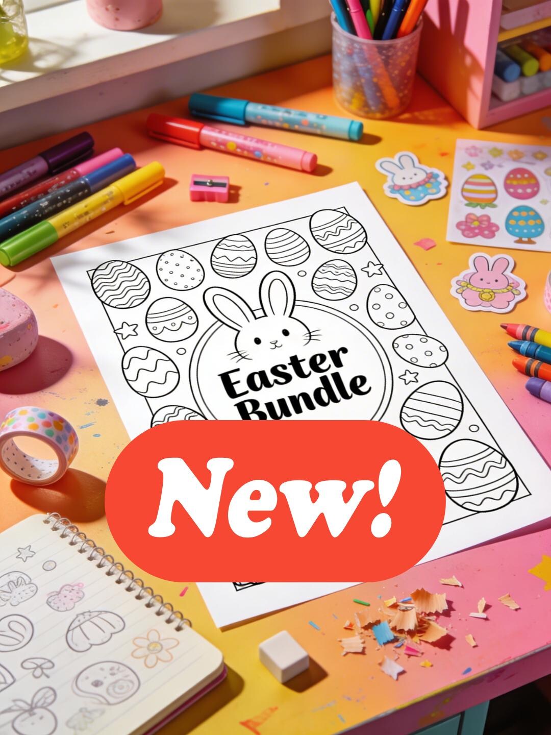 Easter Coloring Pages Bundle A4 Printable for Kids – Fun & Creative ...