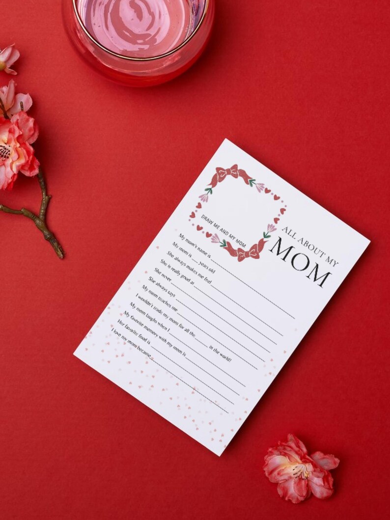 All About My Mom Printable, Mother's Day Questionnaire, Kids Activity ...