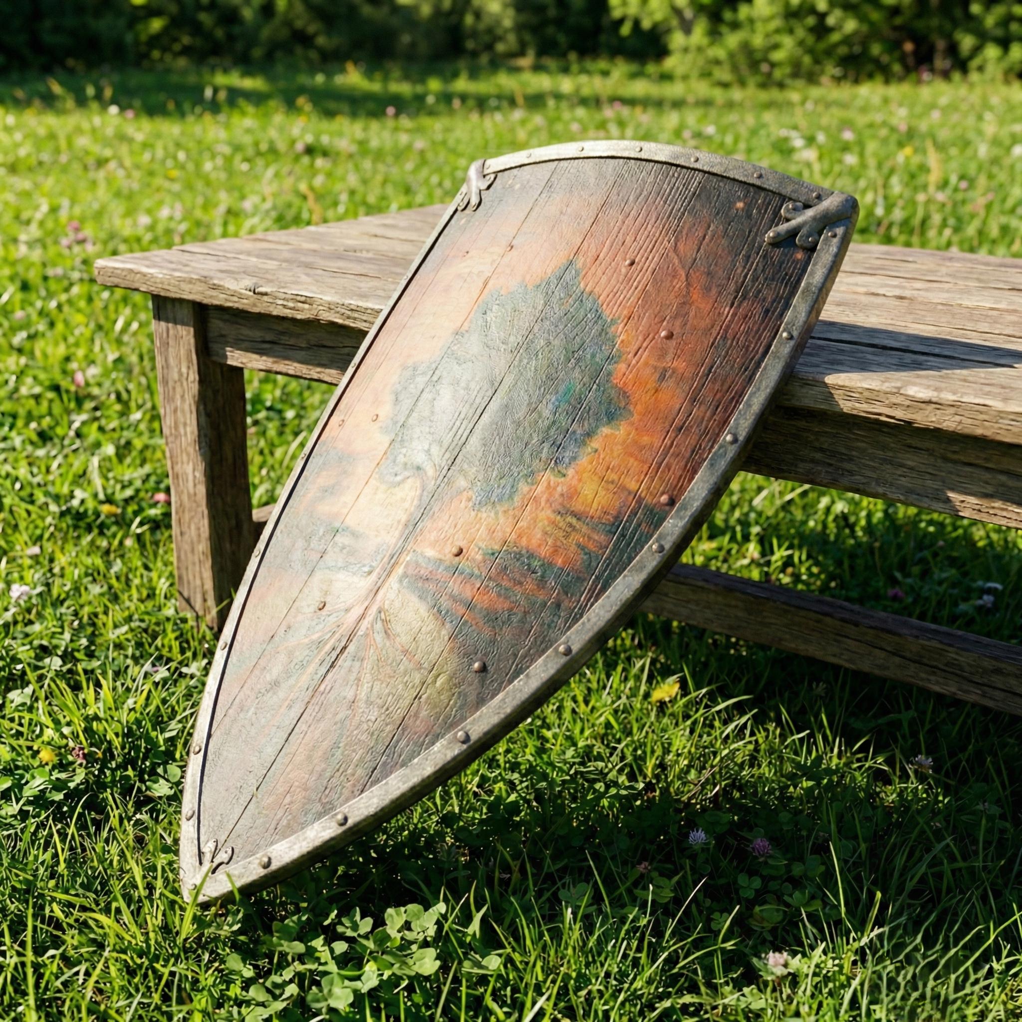 Ser Duncan Shield Wooden Heater Shield With Elm Tree and Shooting Star ...