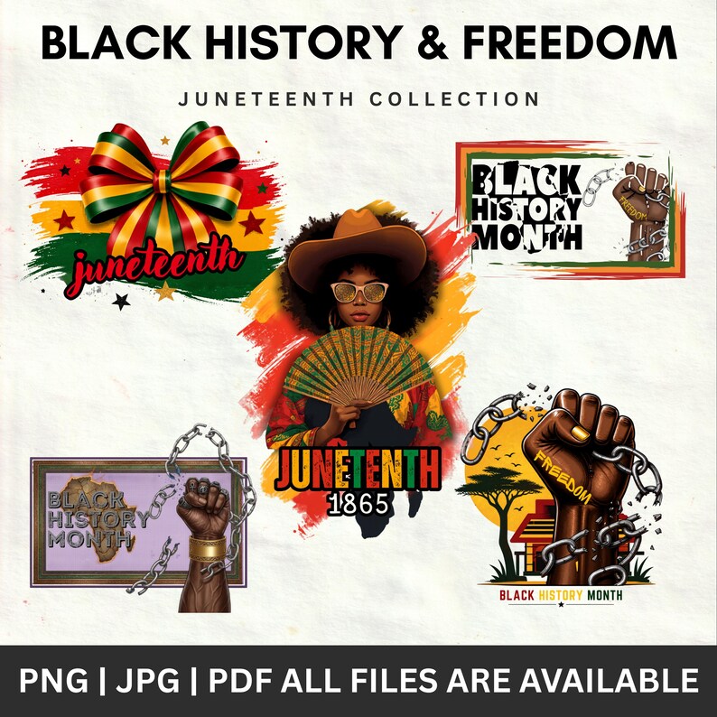 Juneteenth Shirt Design PNG Printable | 1865 Freedom Black History ...