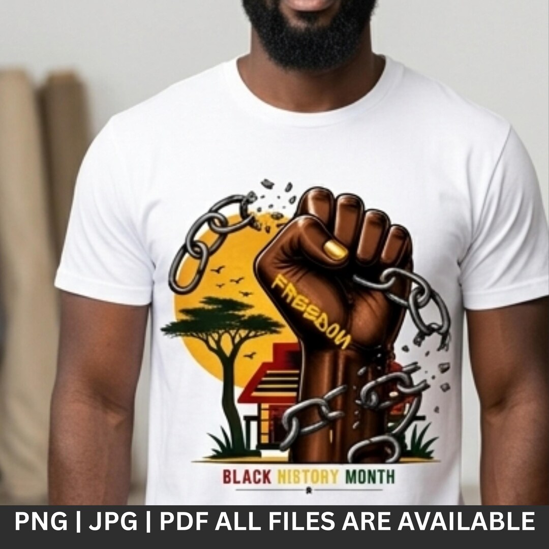 Juneteenth Shirt Design PNG Printable | 1865 Freedom Black History ...