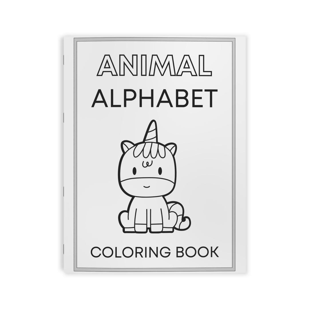 Animal Alphabet Coloring Book | Kids ABC Coloring Pages - Etsy