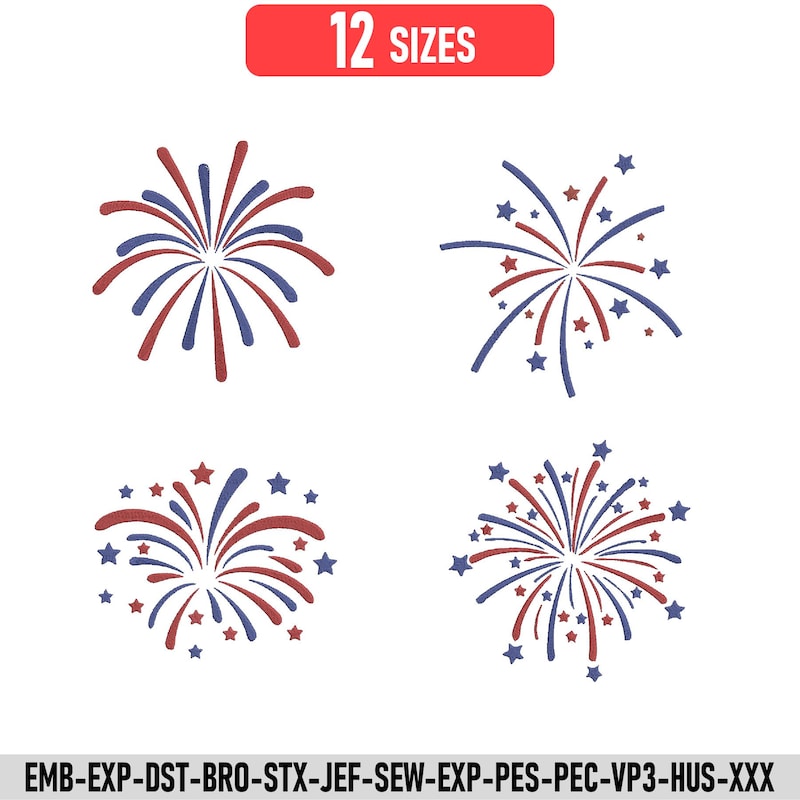 Firework Embroidery Files - Etsy