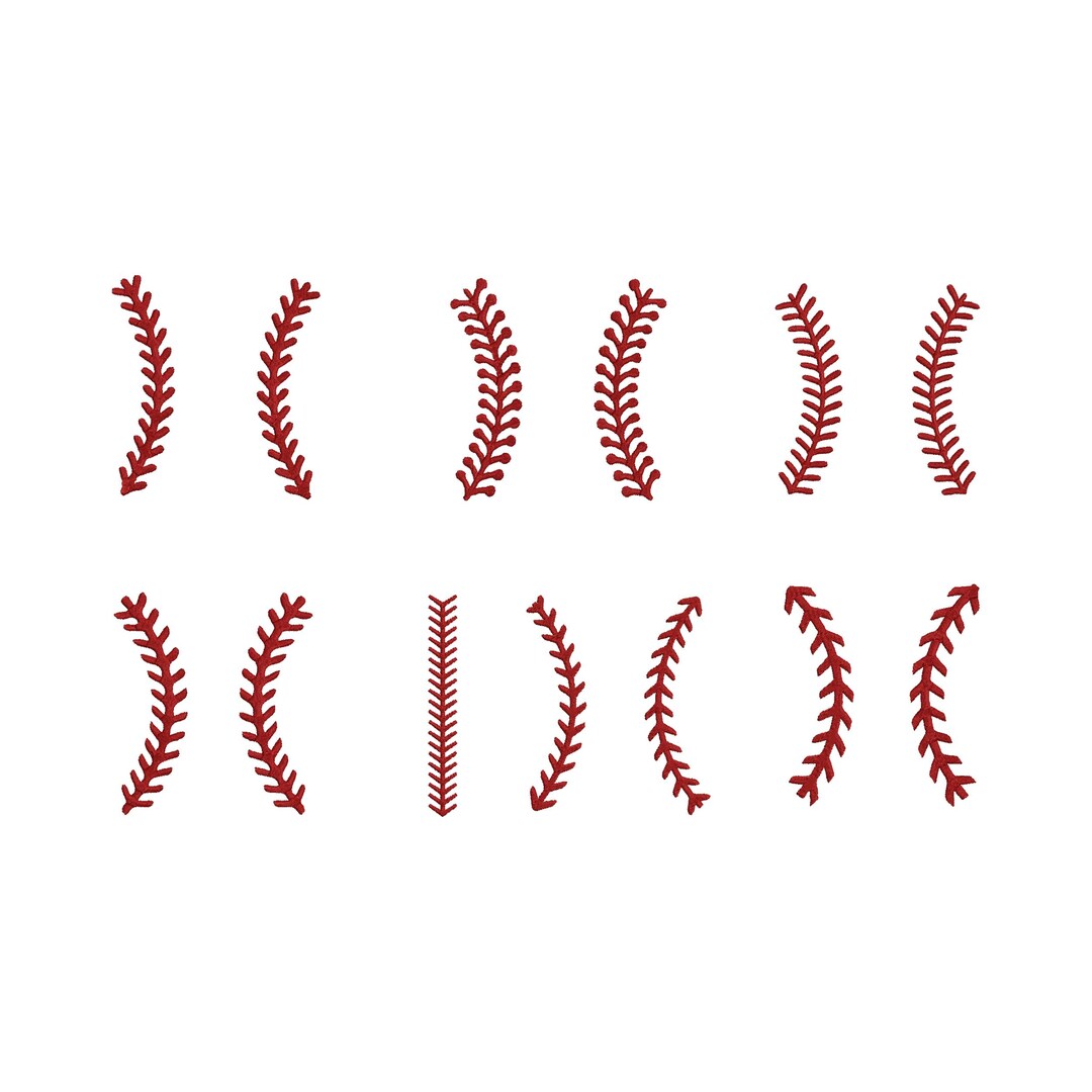 Baseball Laces Embroidery Design Bundle, Softball Stitch Machine ...