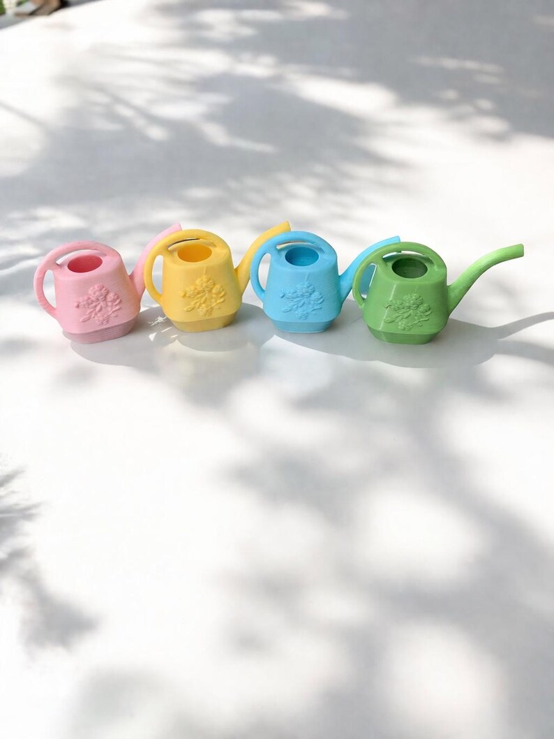 Garden Watering Can, 1:12 Scale Dollhouse - Vintage Floral Embossed ...