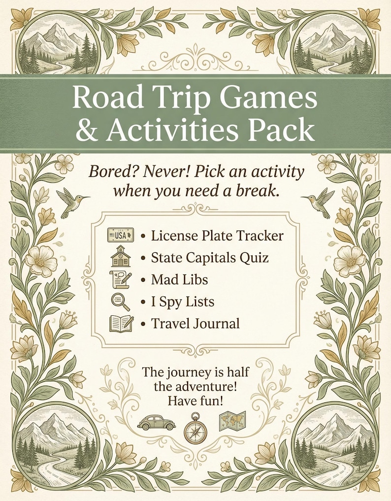 Road Trip Games Pack | (digital Download) - Etsy