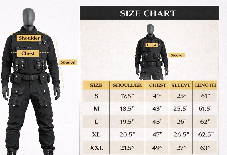 Black Utility Tactical Outfit – Cyberpunk Streetwear Set – Military ...
