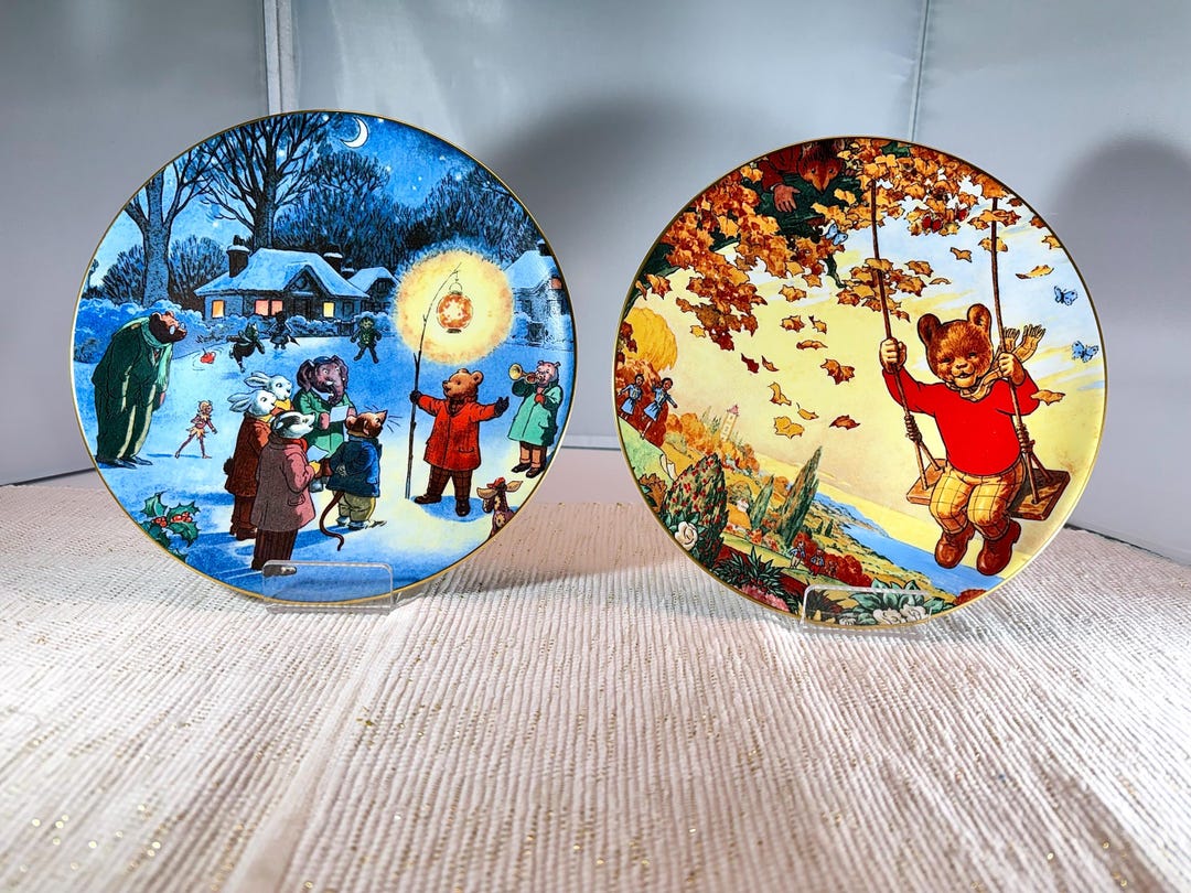 Vintage Wedgwood Rupert Bear Collectors Plates Set – Bone China England ...
