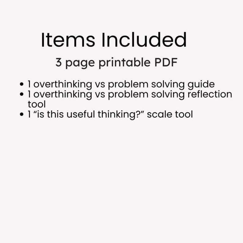 Overthinking & Anxiety Worksheets | Cbt-informed Coping Guide for ...