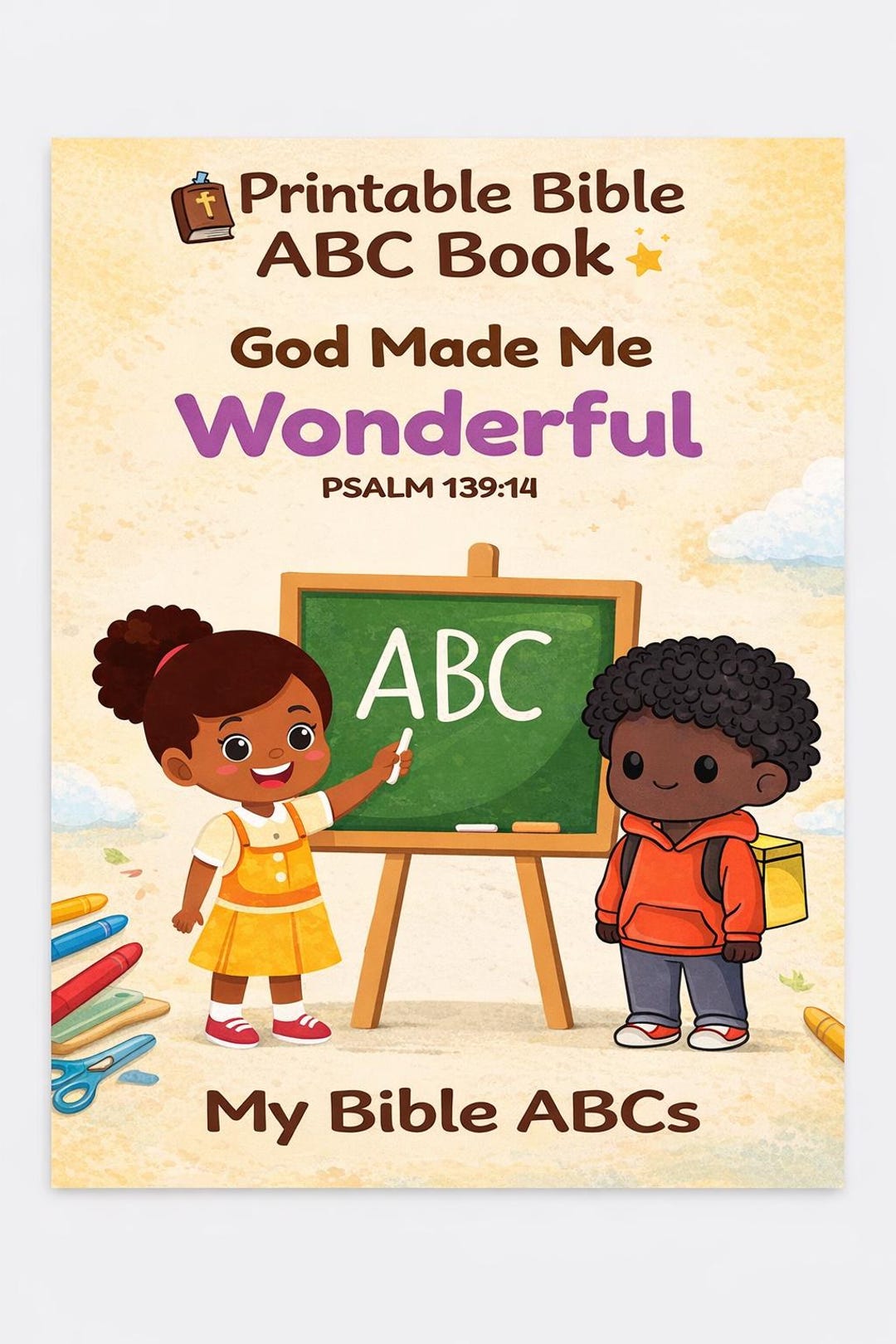 Bible ABC Printable for Kids | Christian Alphabet Coloring & Tracing ...