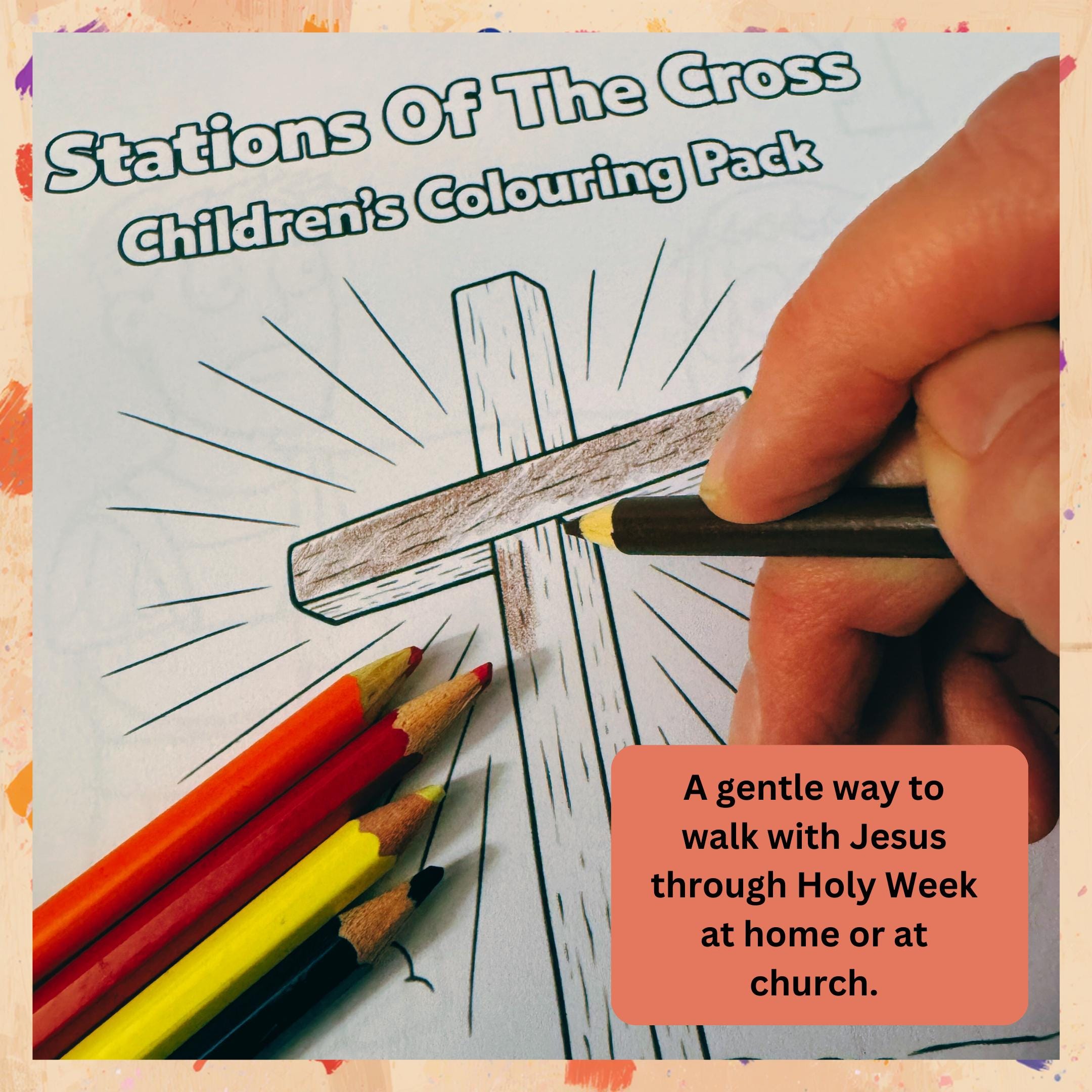 Stations of the Cross Colouring Pages for Children | Catholic Lent ...