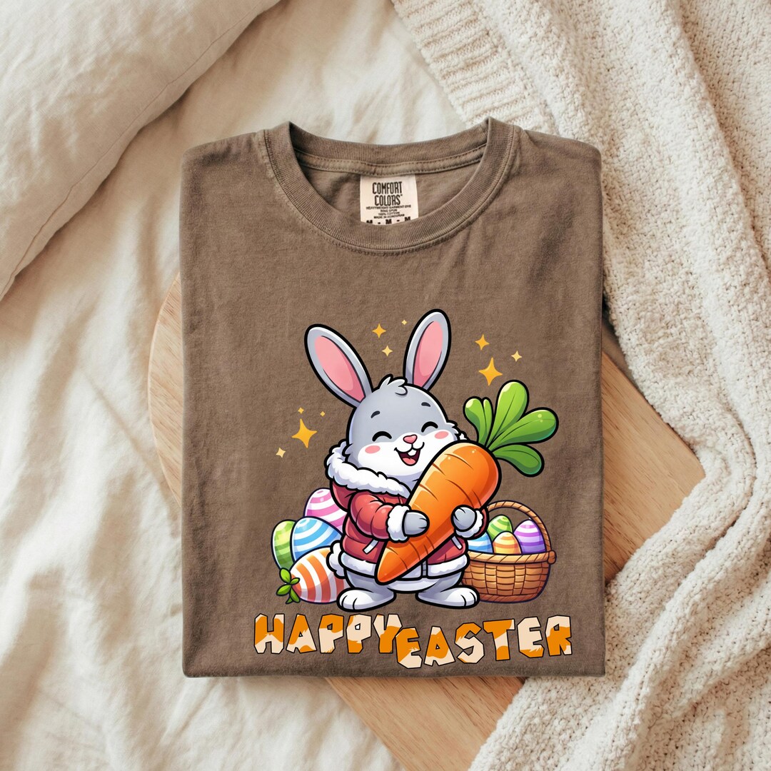 Happy Easter Bunny Rabbit Carrot Clipart (digital Download) - Etsy