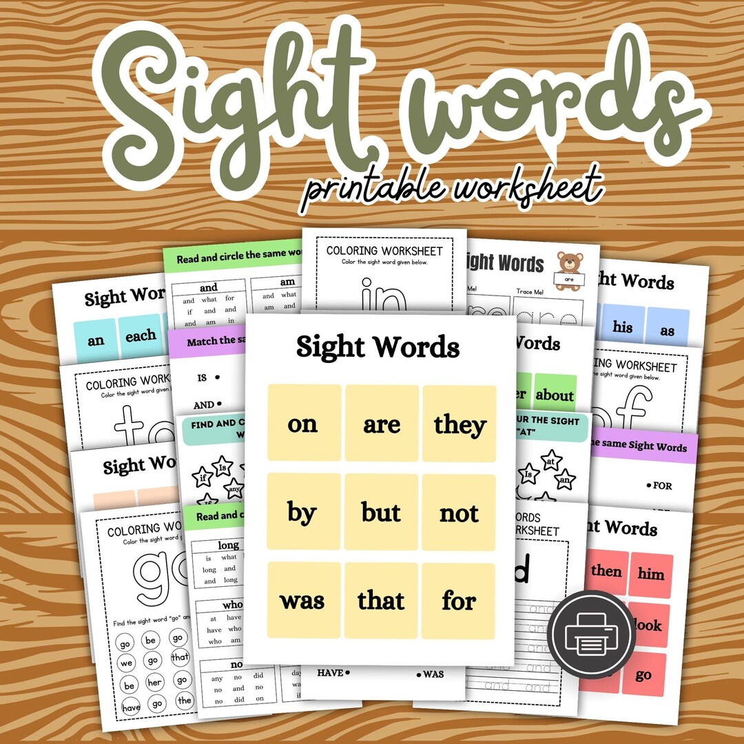 Pre-primer Sight Words Workbook – Pre-k Kindergarten Reading & Phonics ...