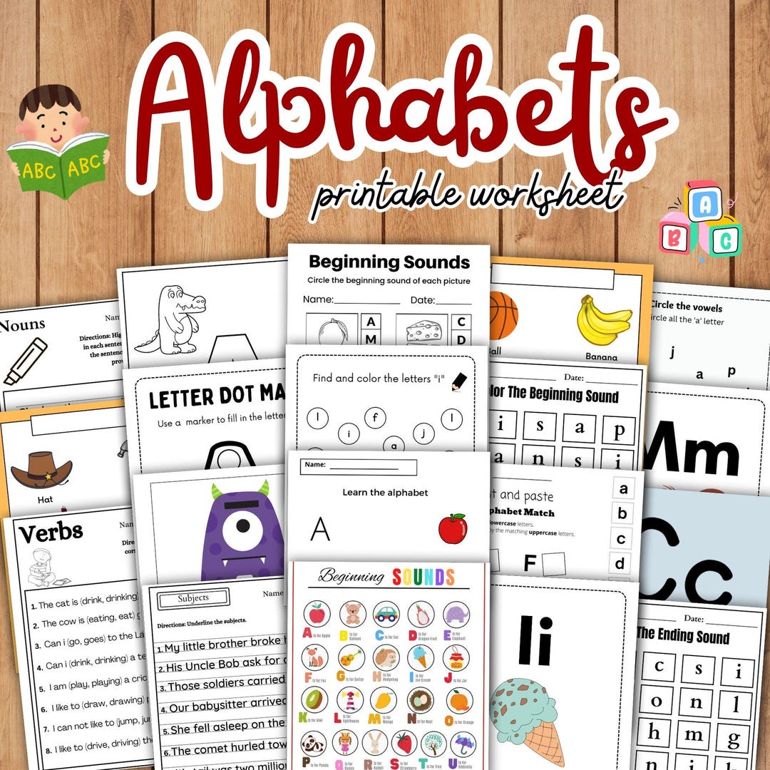 Early Learning Alphabet Practice Sheets | Trace, Write & Learn A–Z ...