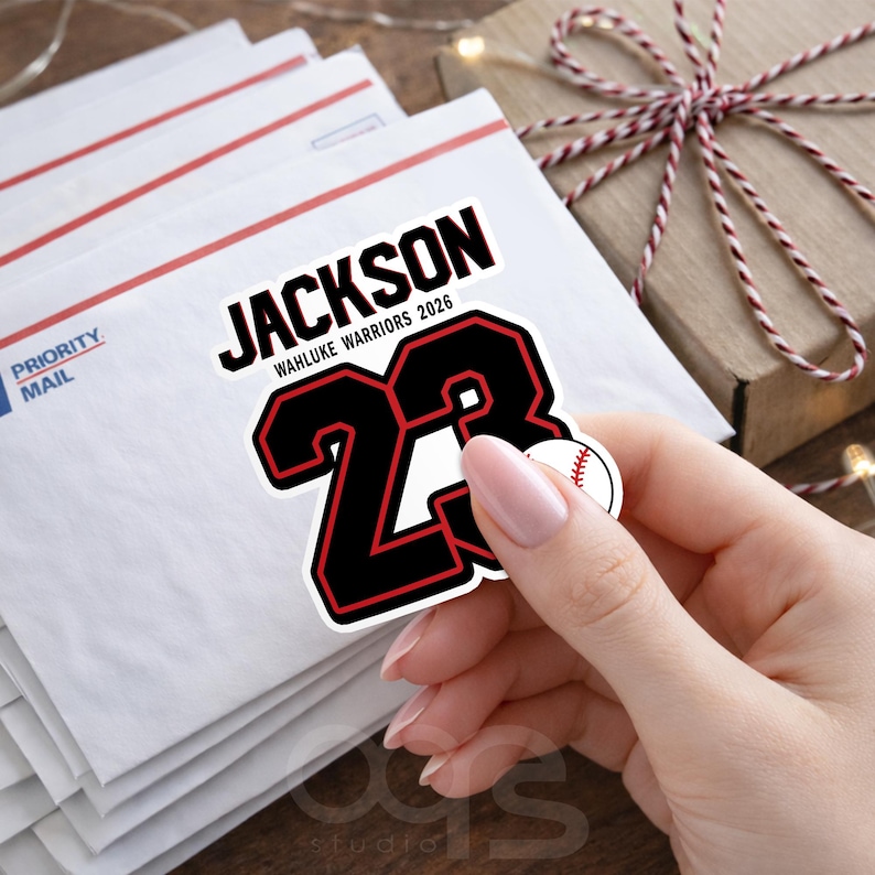 Custom Baseball Sticker Magnet Personalized Name Number Softball School ...