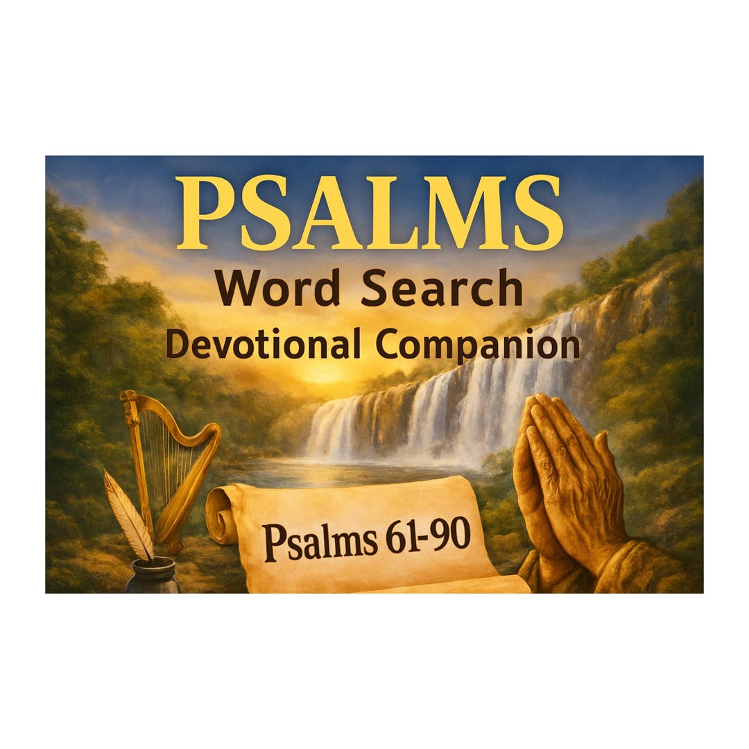 Psalms Word Search Devotional Printable PDF | KJV Bible Puzzle Book ...