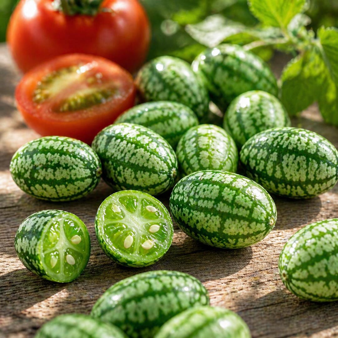 Cucamelon Seeds Melothria Scabra, 20PCS Mini Watermelon Vine, Mexican ...