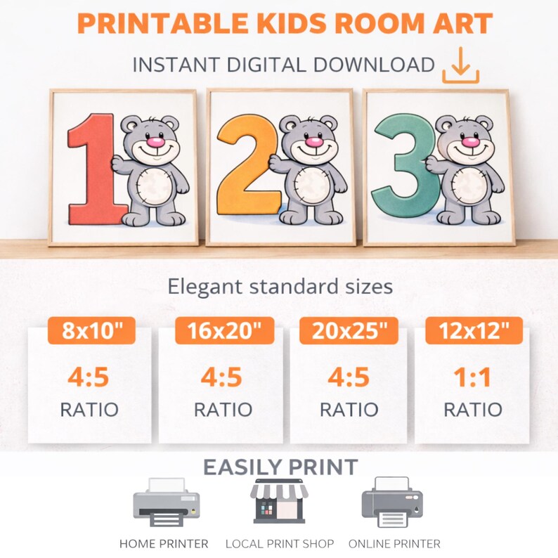 Retro Smiley Face Poster for Kids | Scandinavian Nursery Decor ...