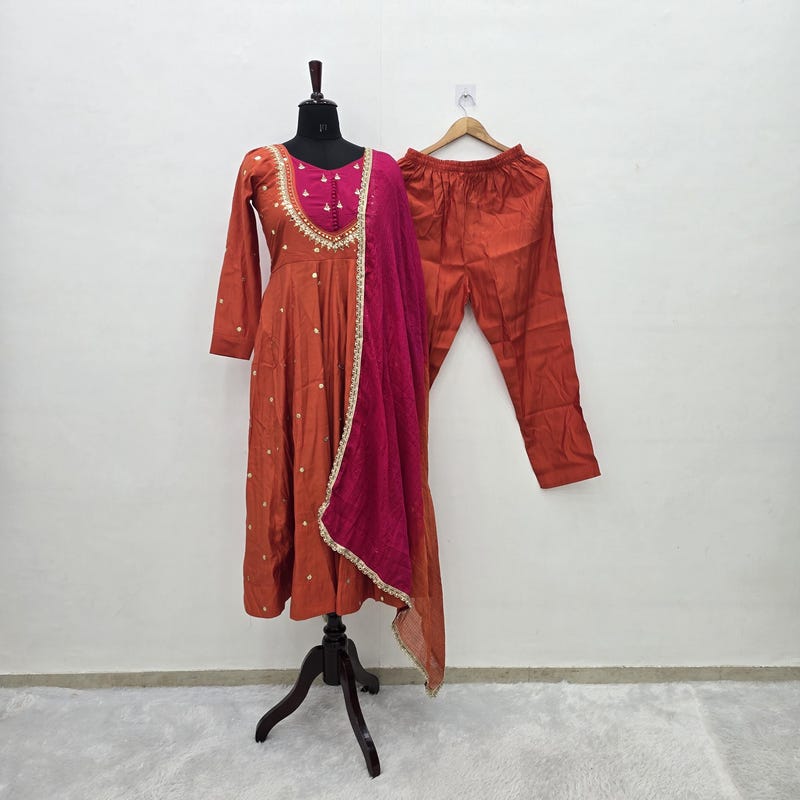 Burnt Orange Salwar - Etsy