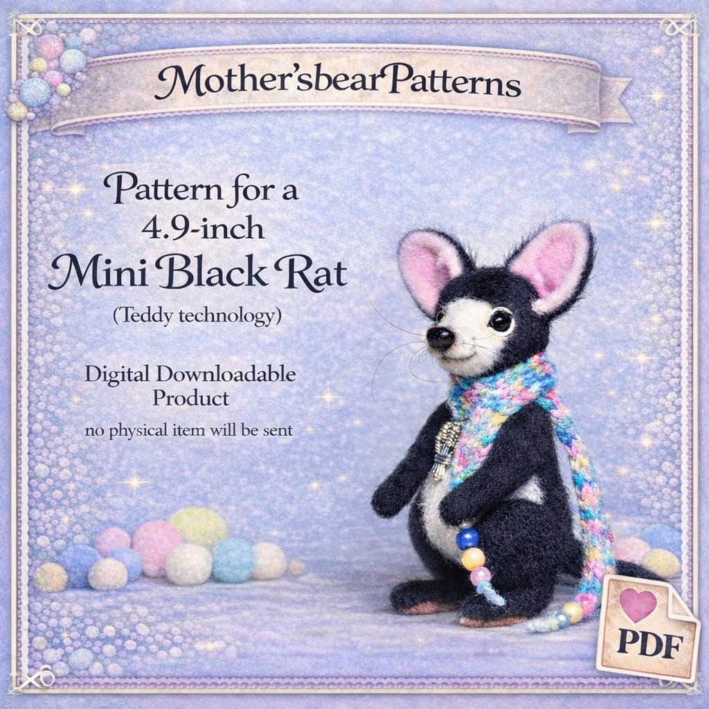 Mini Plushie Rat Toy Sewing Pattern Stuffed Rat Toy Diy - Etsy