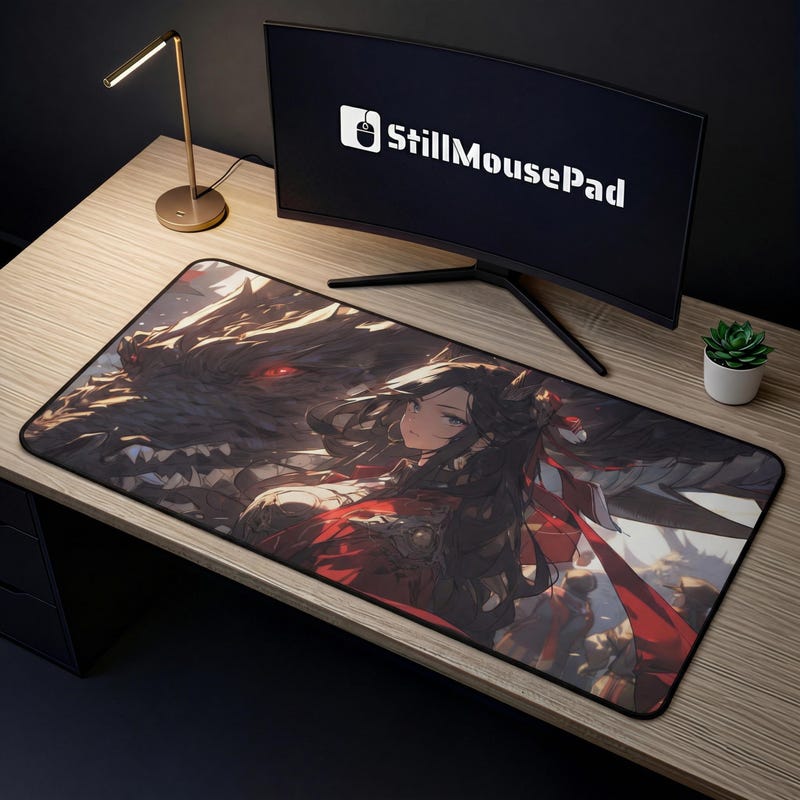 Red Dragon Mouse Pad - Etsy
