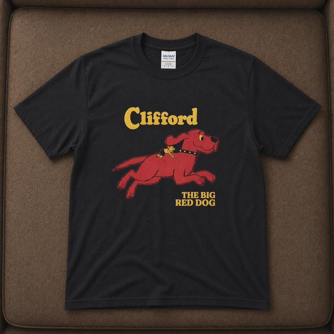 Gildan Big Red Dog Shirt Vintage Cartoon Tee - Etsy