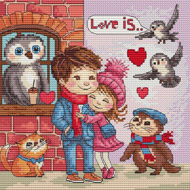 Romantic Couple Animals Cross Stitch Pattern (PDF Download) - Etsy