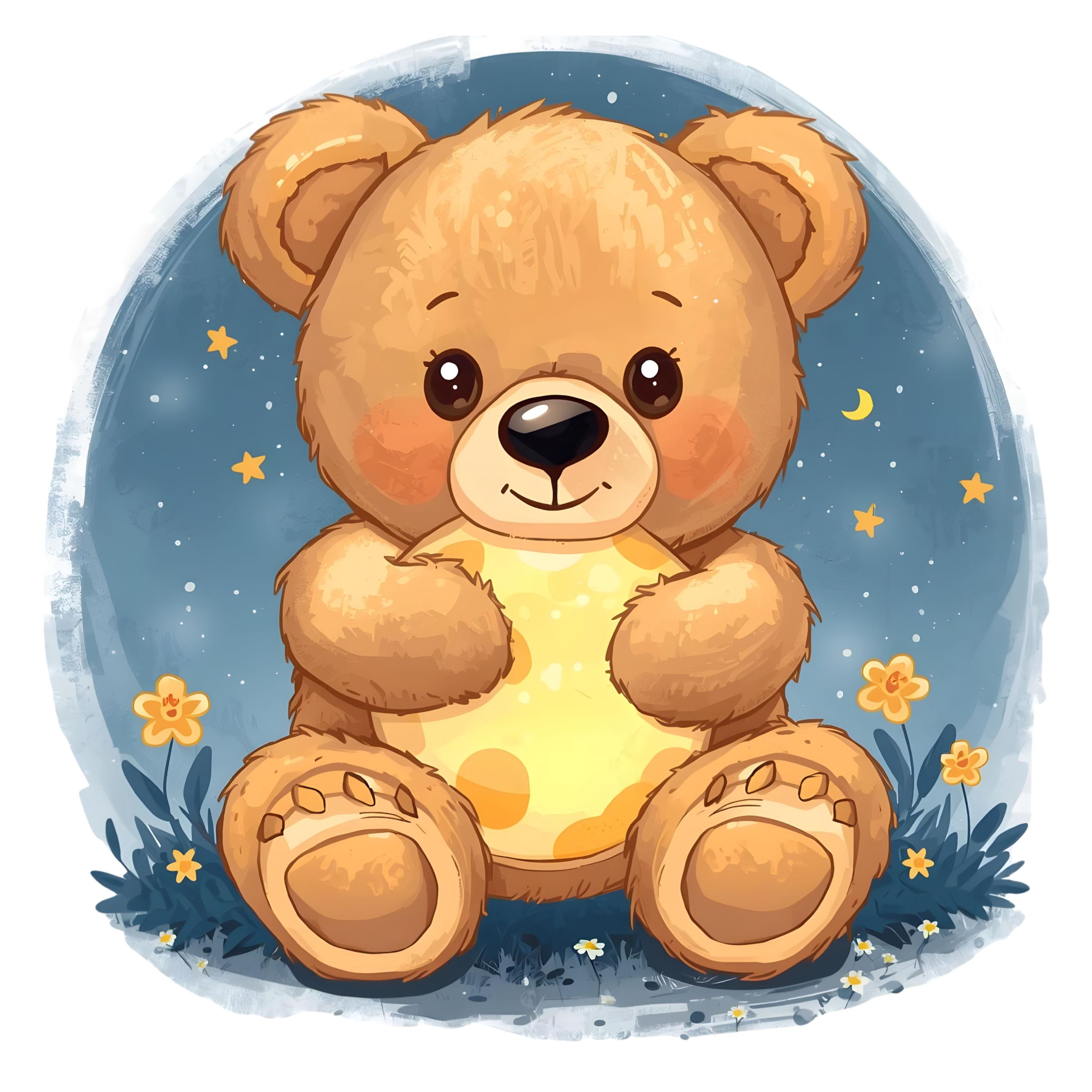 Teddy Bear Clipart Bundle 30 | Kawaii Pastel Nursery PNG (digital ...