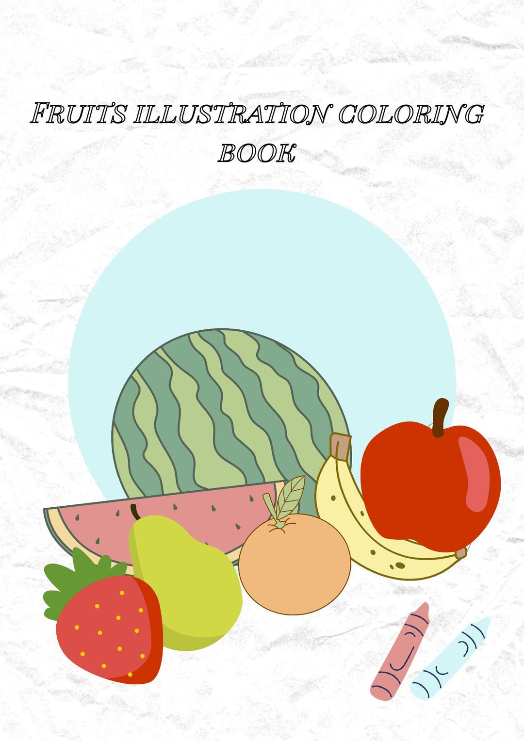 Fruits Coloring Book for Kids Preschool Coloring Worksheet - Etsy