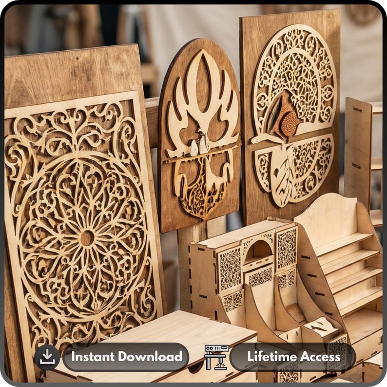 250+ Laser Cut Shelves and Drawers Bundle | Storage Drawer DXF for ...