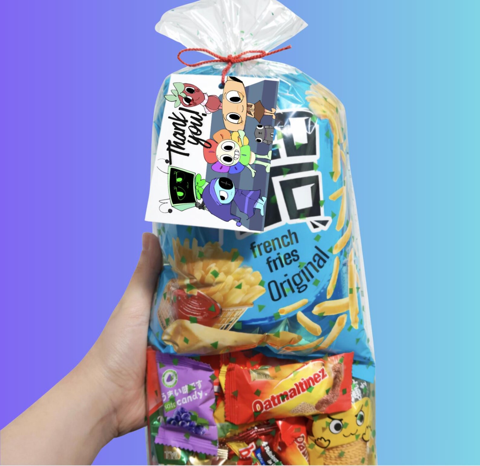 Printable A4 Size Game Characters Birthday Party Thank You Hang Tag - Etsy