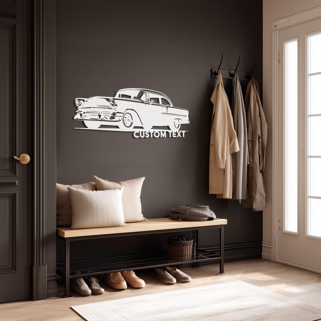 Custom Classic Car Metal Wall Art, Personalized Vintage Car Wall Decor ...