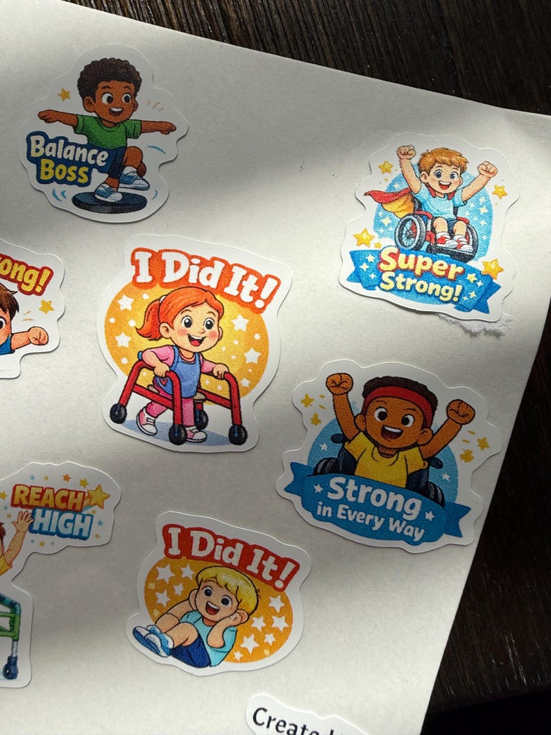 Inclusive Kids Therapy Stickers: DEI Representation, Pediatric Physical ...