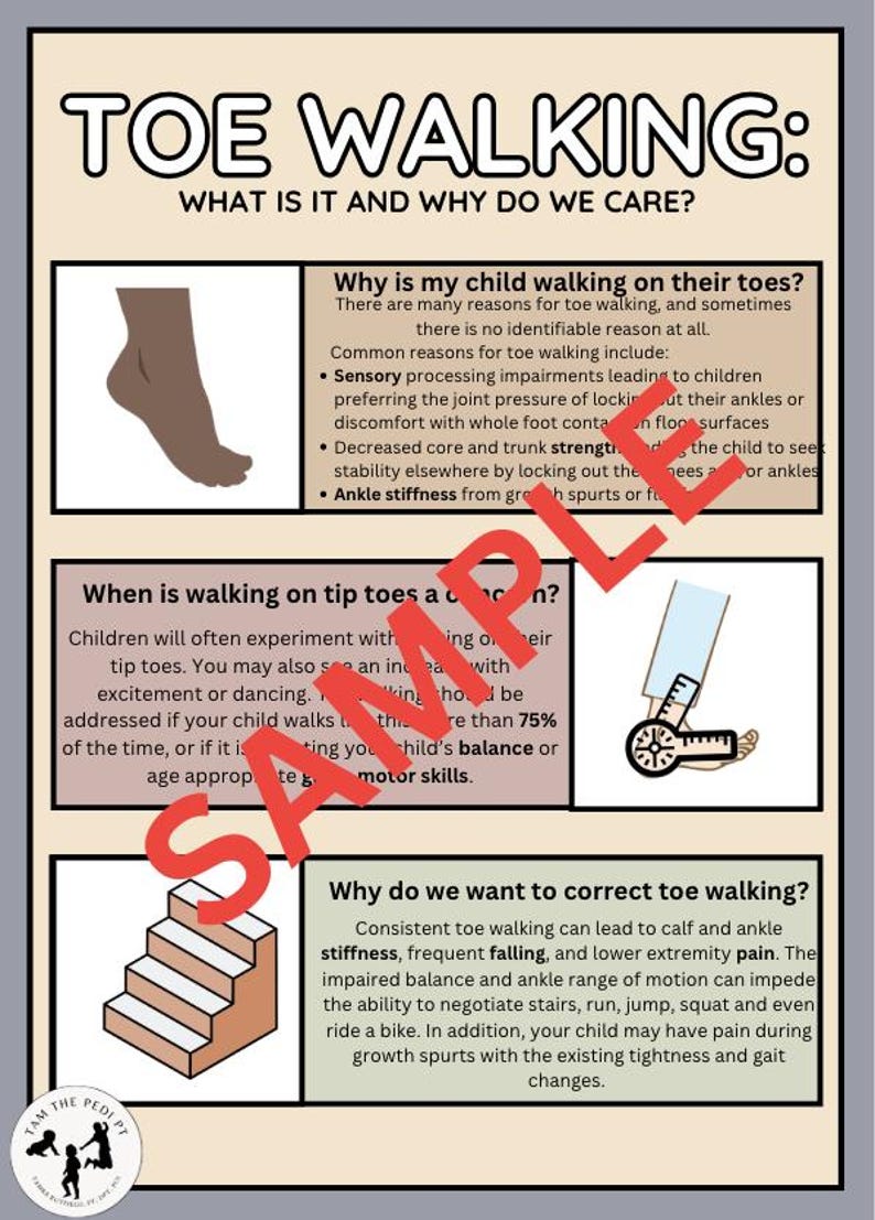 Pediatric Toe Walking Exercises + Information | Occupational Physical ...