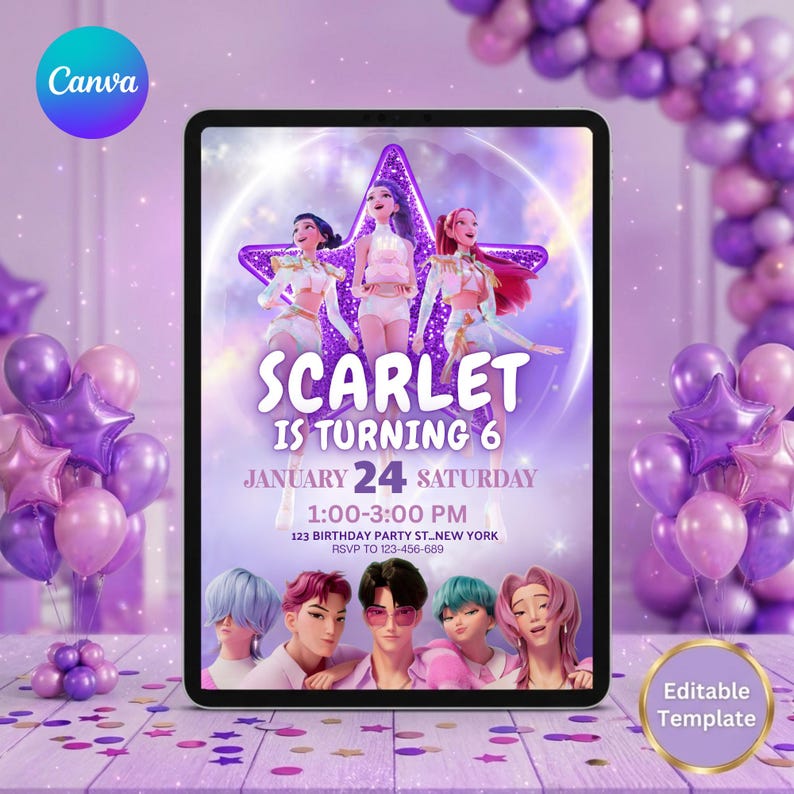 Birthday Invitation | Themed Party Invite (digital Download) - Etsy