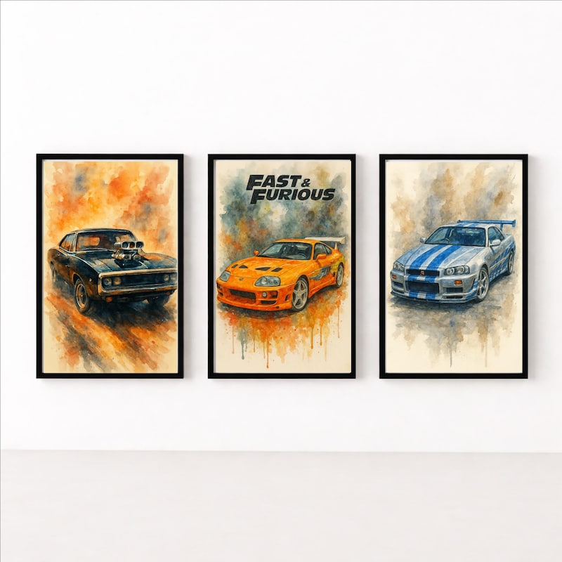 Fast and Furious Poster - Etsy