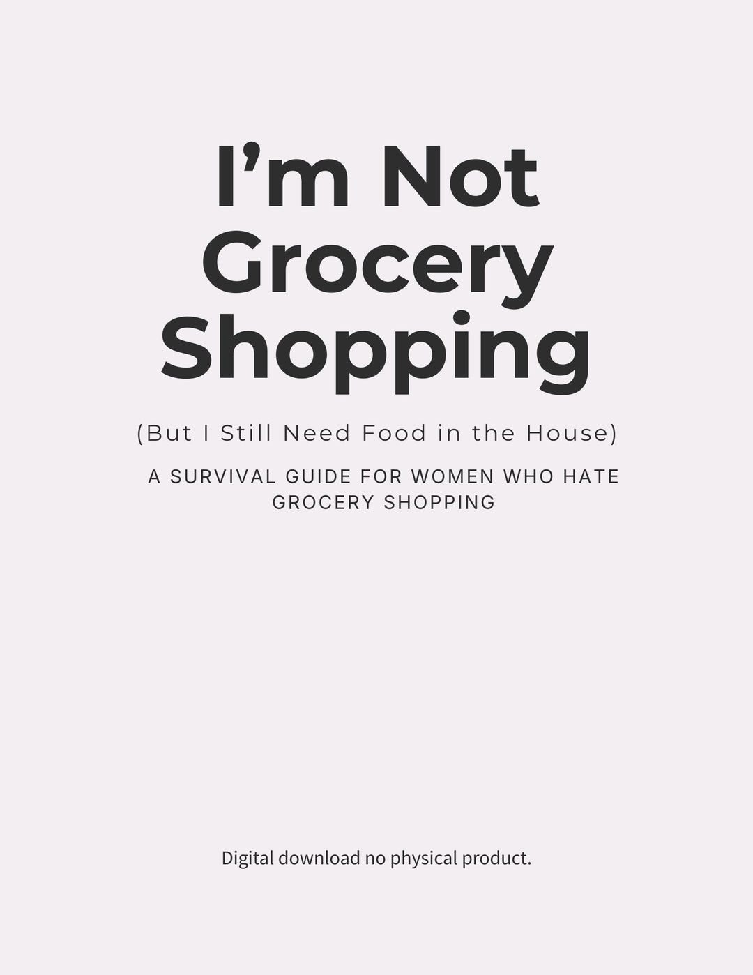 No Thinking Grocery List Guide | Low Effort Grocery Shopping Planner ...