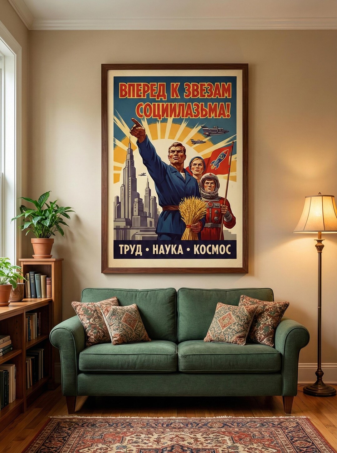 Vintage Soviet Propaganda Poster – Retro USSR Style Wall Art – Digital ...