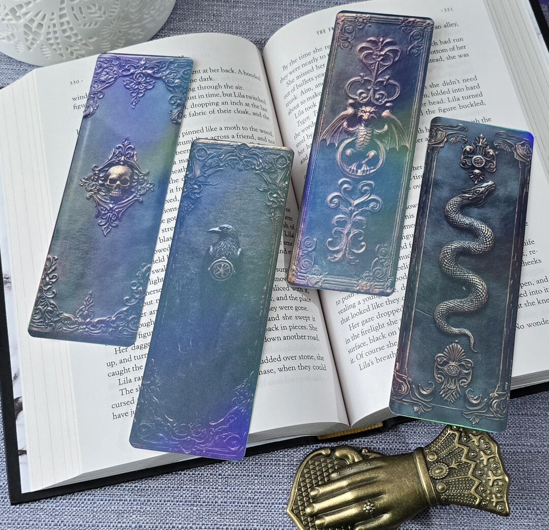 Gothic Book Spine Themed Bookmarks, Laminated Front and Back - Etsy
