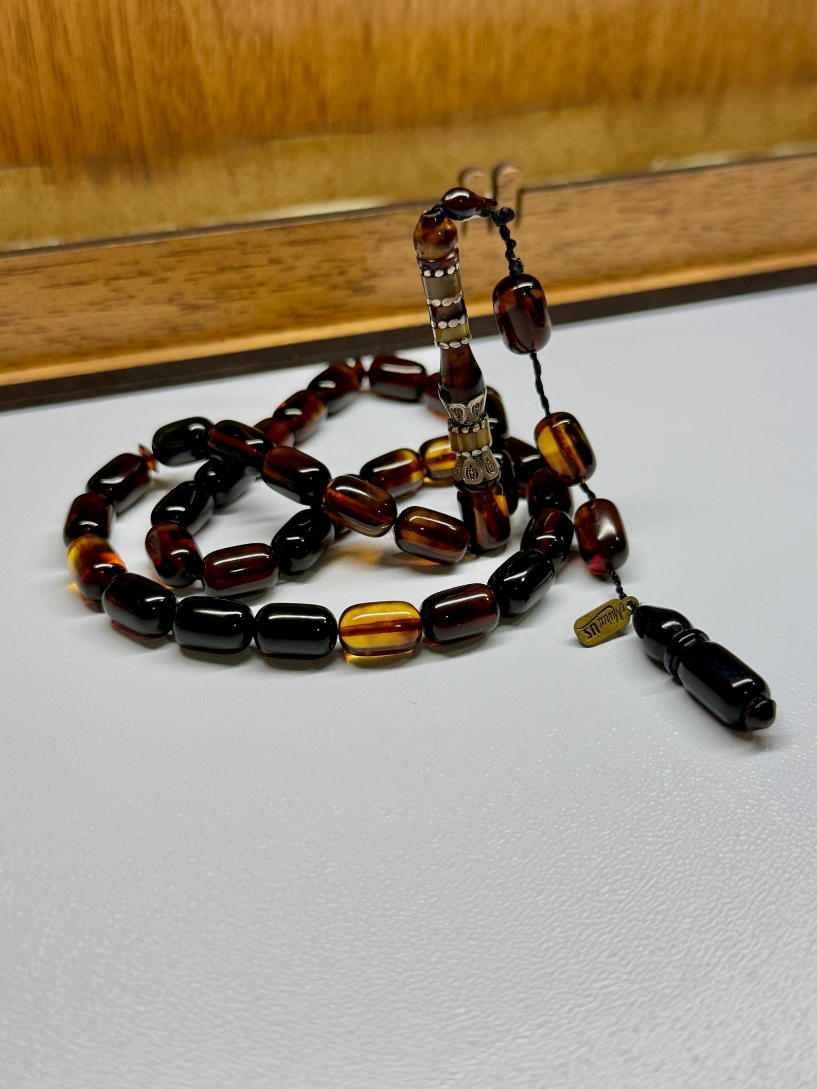 Dark Amber Prayer Beads, Islamic Tasbih, Handmade Misbaha, Worry Beads ...