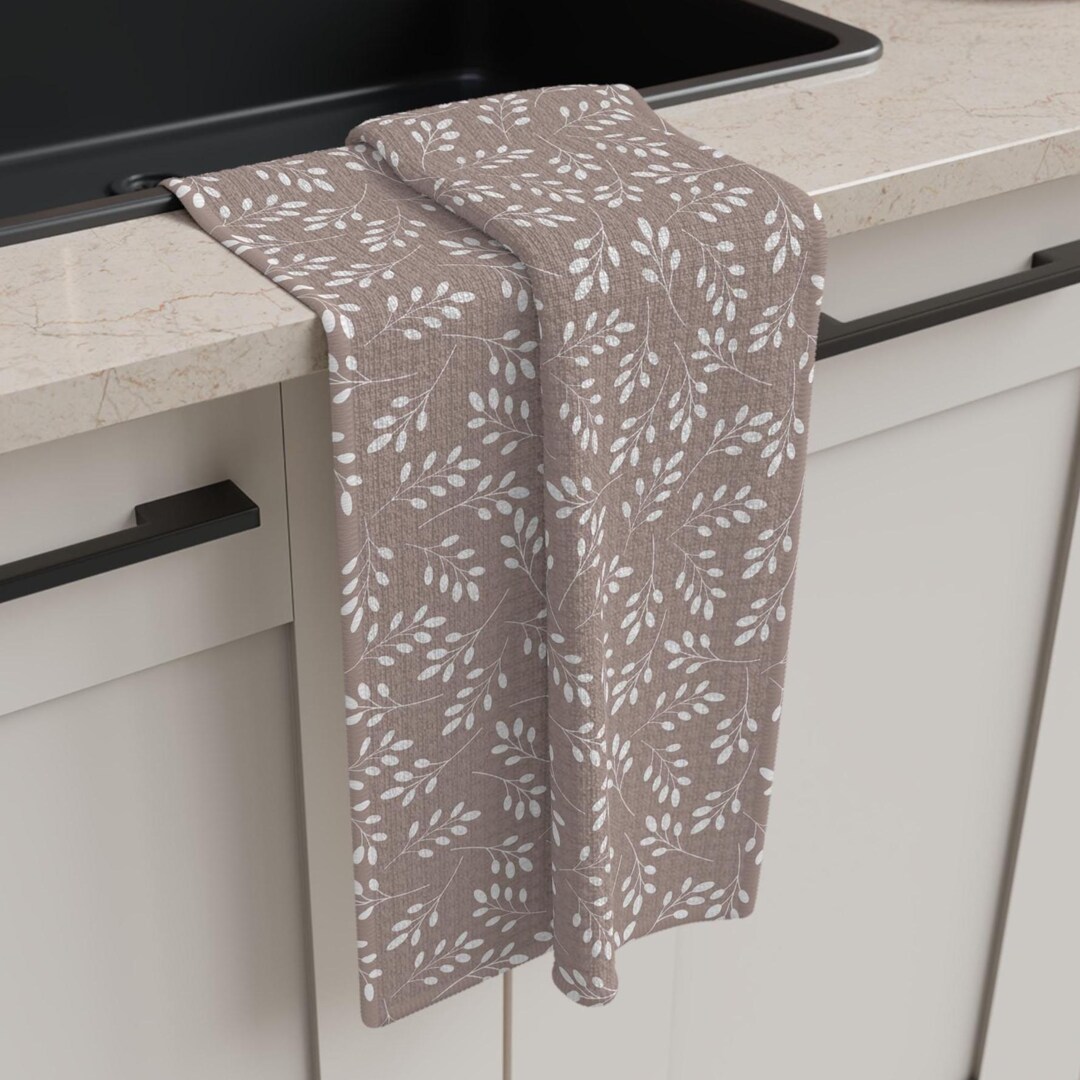 Botanical Kitchen Towel Farmhouse Style Cottagecore Aesthetic Neutral ...