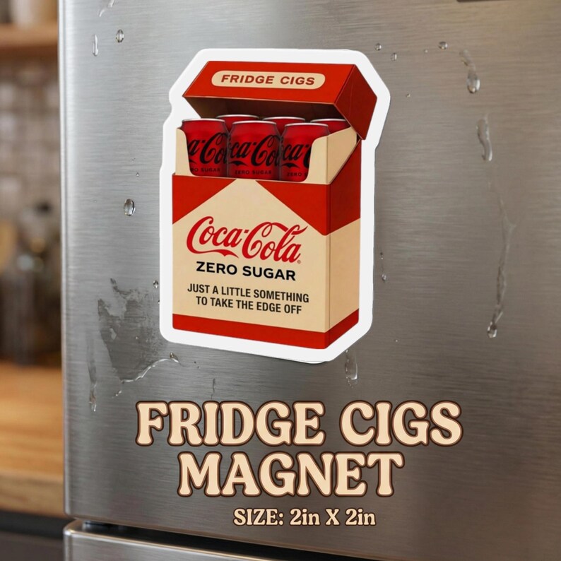 Coke Zero Fridge Magnet Funny Kitchen Decor Ideas Retro Style Cola ...
