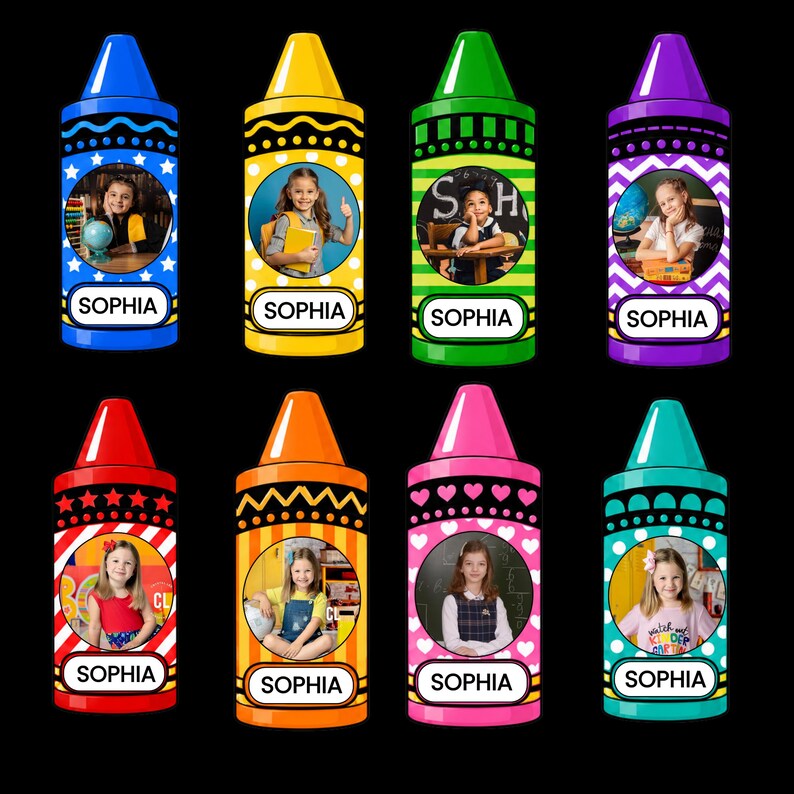 Editable School Photo Name Tags Template | Classroom Picture Labels ...