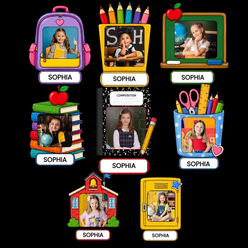 Editable School Photo Name Tags Template | Classroom Picture Labels ...